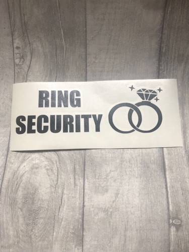 DIY Wedding Ring Security Sticker Decal Vinyl Page Boy Gift | eBay