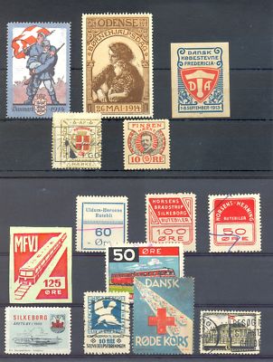 DENMARK 14 STAMPS -POSTER STAMP / LOCAL --MOST VF | eBay