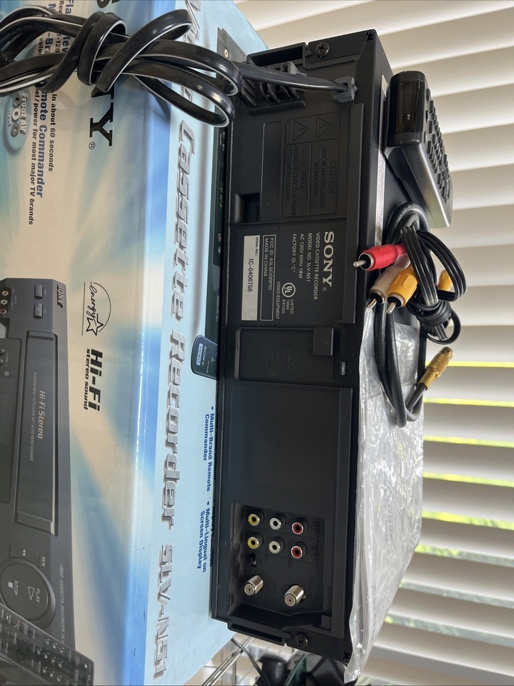 EXC Sony SLV-N51 4-Head Hi-Fi VHS VCR With Remote In Box | eBay