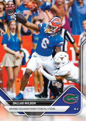 2025 Bowman U Now Football 24 Dallas Wilson Florida Gators Historic PR ...