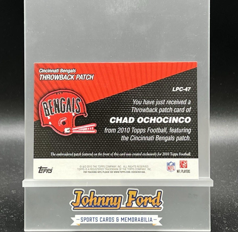 2010 Topps Logo Patch Collection Chad Johnson Ochocinco #LPC-47 Bengals ...