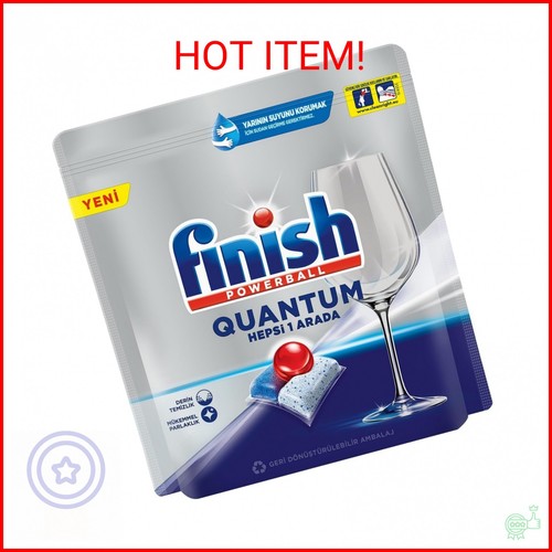 Finish Quantum Max Powerball, 64ct, Dishwasher Detergent Tablets ...