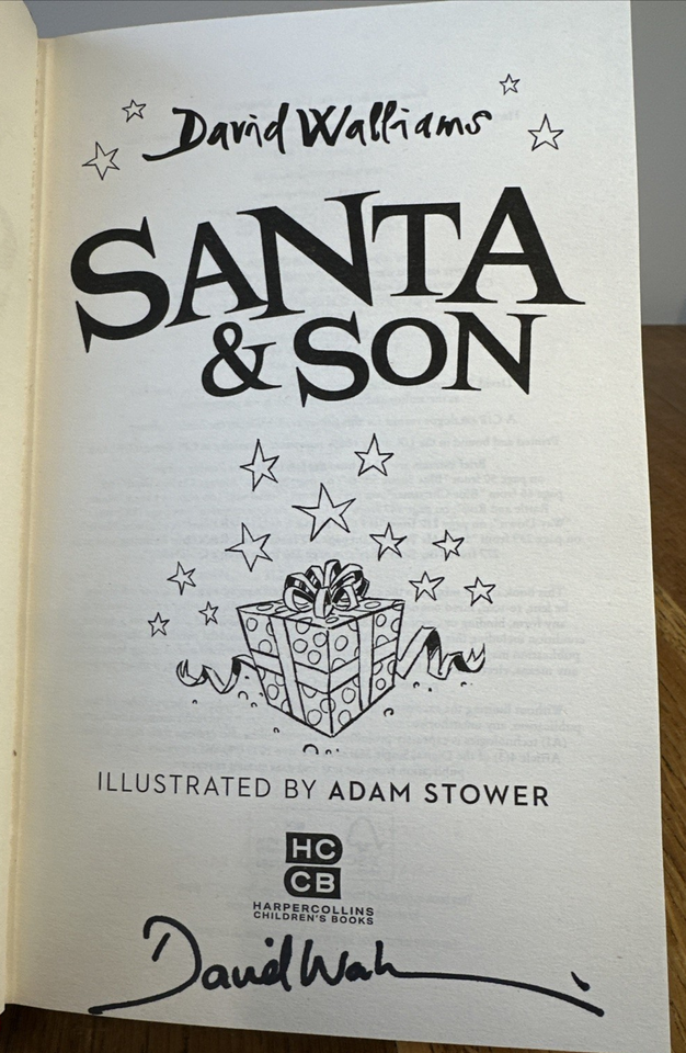 Santa & Son by David Walliams SIGNED 2025 UK 1st/st HB HarperCollins ...