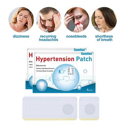 12 Pcs/2 Bag Hypertension Patch Reduce High Blood Pressure Patch Pad Sticker | eBay Australia