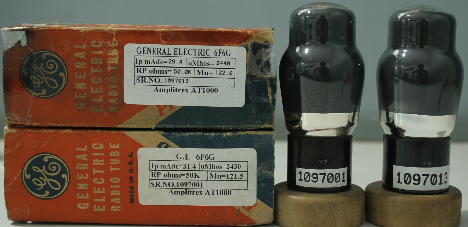 6F6G GE NOS NIB made in U.S.A Radio Tube Amplitrex tested Qty 1 Match ...