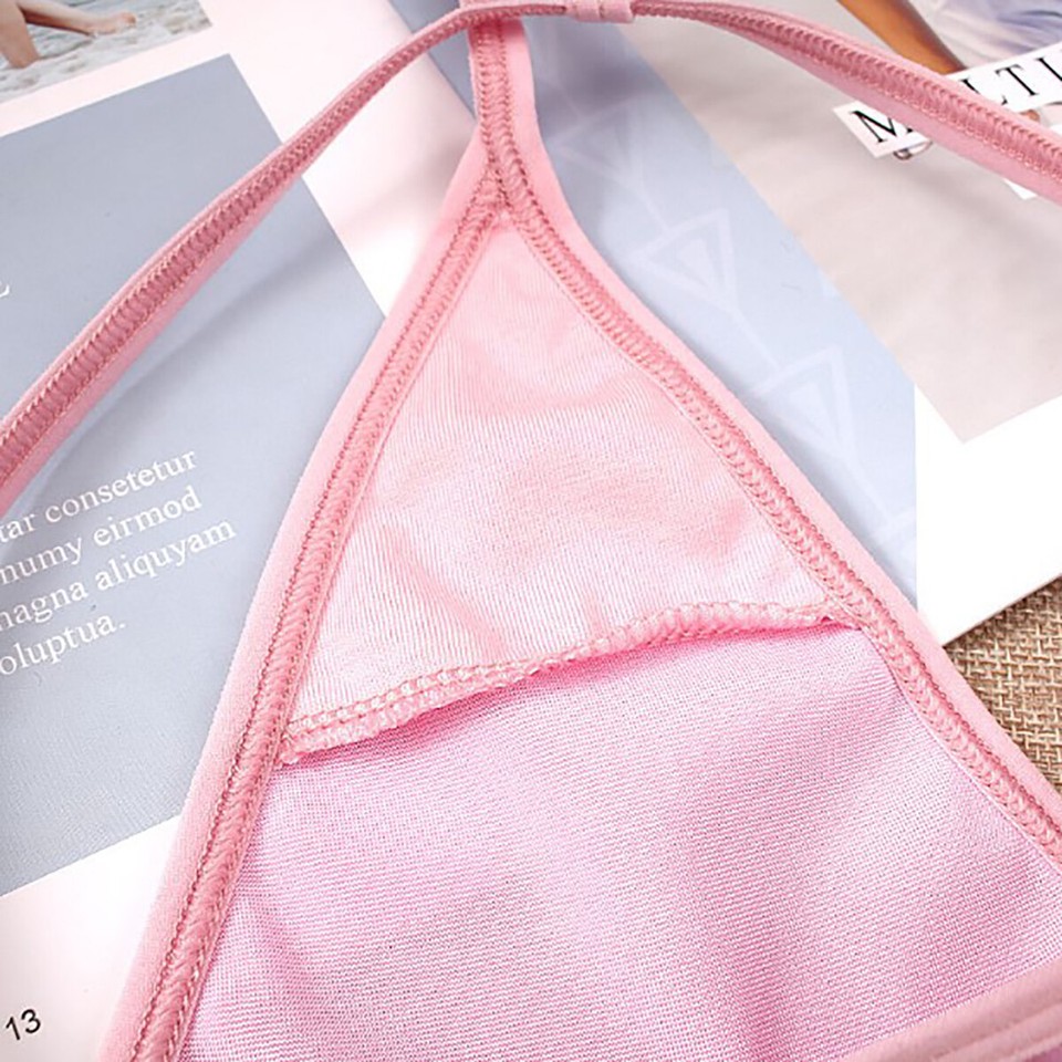 Womens Silky Satin G-String Thongs Panties Sexy T-back Underwear Bikini ...