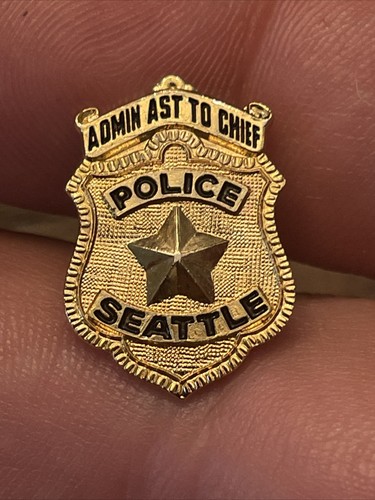 Seattle WA Police Admin Asst 1" mini hat Lapel Pin Tie Tac Rare ...