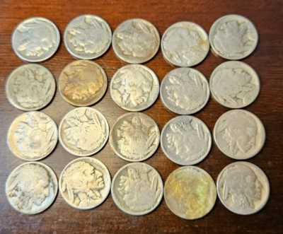 20 Dateless/Partial Date Buffalo Nickels 1913-1938 Coin Lot | eBay