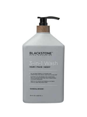 Blackstone Mens 3-in-1 Wash, Hair, Face, Body SANDALWOOD 32 oz | eBay