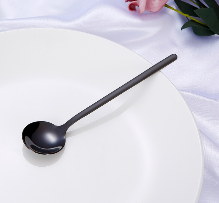 Premium Stainless Steel Black Teaspoon, Coffee Spoon, Titanium Coated ...