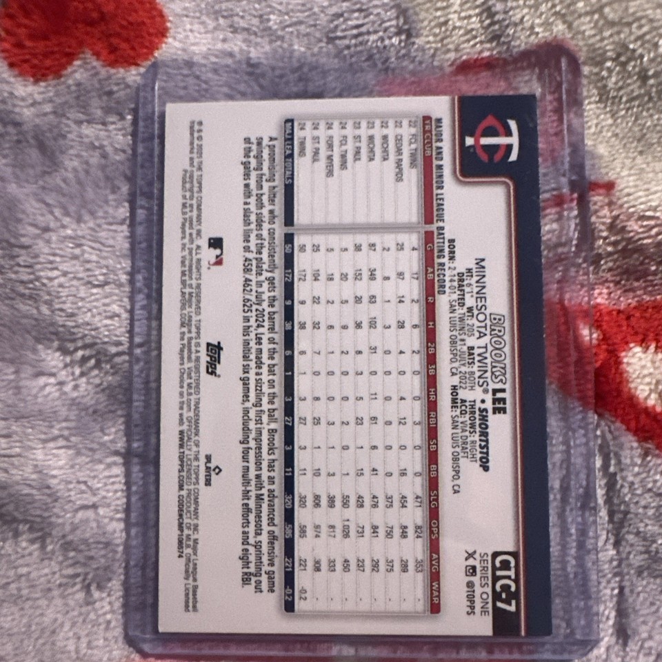 2025 Topps Series 1 #CTC-7 Brooks Lee Rookie Flagship Companion Card RC ...