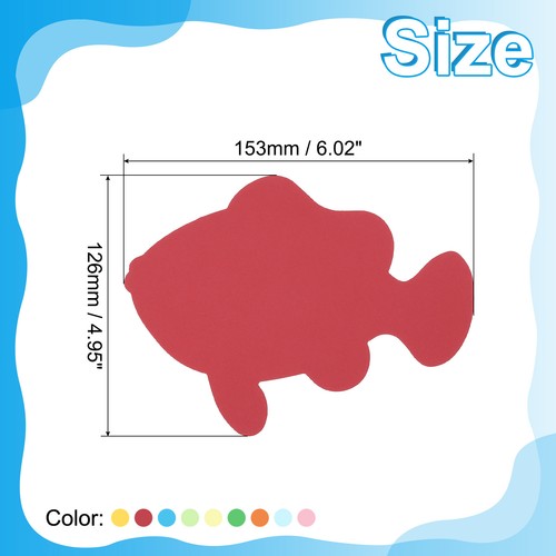 108 x Bulletin Cutouts Paper Fish Shaped Paper Cut Outs Decor ...