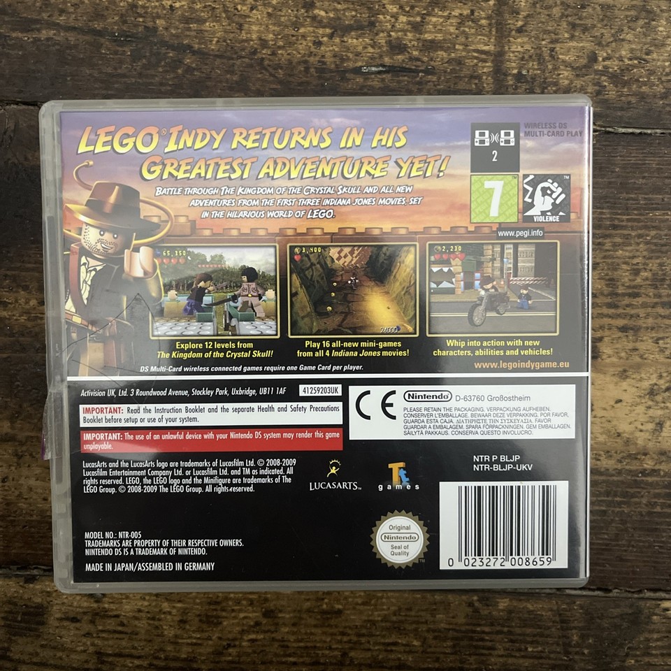 LEGO Indiana Jones 2 The Adventure Continues Nintendo DS DSi 3DS | eBay UK