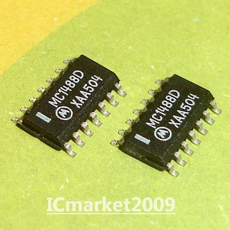 10 PCS MC1488DR2G SOP-14 MC1488DR MC1488D MC1488 SMD Quad Line EIA−232D ...