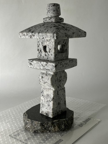 Small Granite Stone Lantern Tourou Japan Japanese Garden Ornament Statue Black | eBay