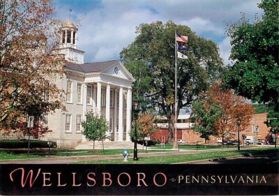 Postcard Tioga County Courthouse Wellsboro Pennsylvania, PA | eBay