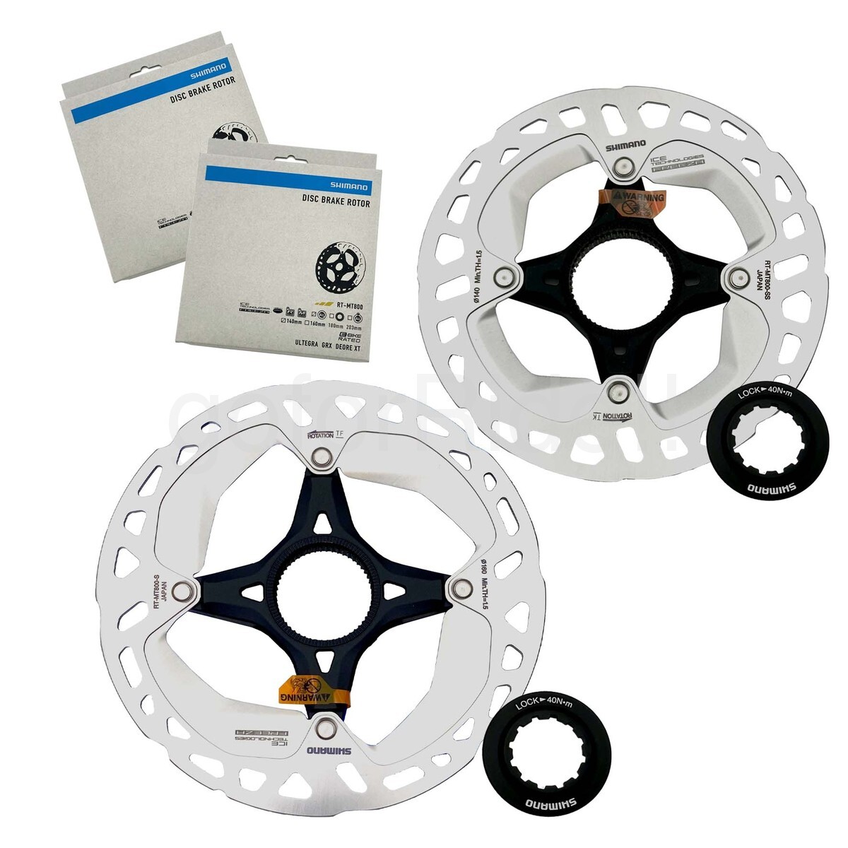 2pcs Shimano XT RT-MT800 160+140 Bike Disc Brake Rotor CenterLock ...