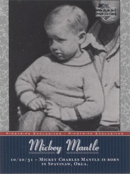 2001 Upper Deck - Pinstripe Exclusives Mickey Mantle Mickey Mantle #MM1 ...
