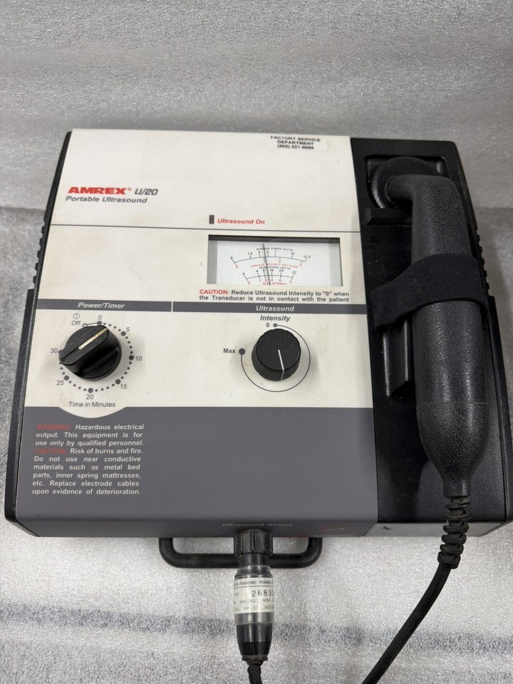 Amrex U/20 Portable Ultrasound Machine With 1 mhz Ultrasonic Transducer ...
