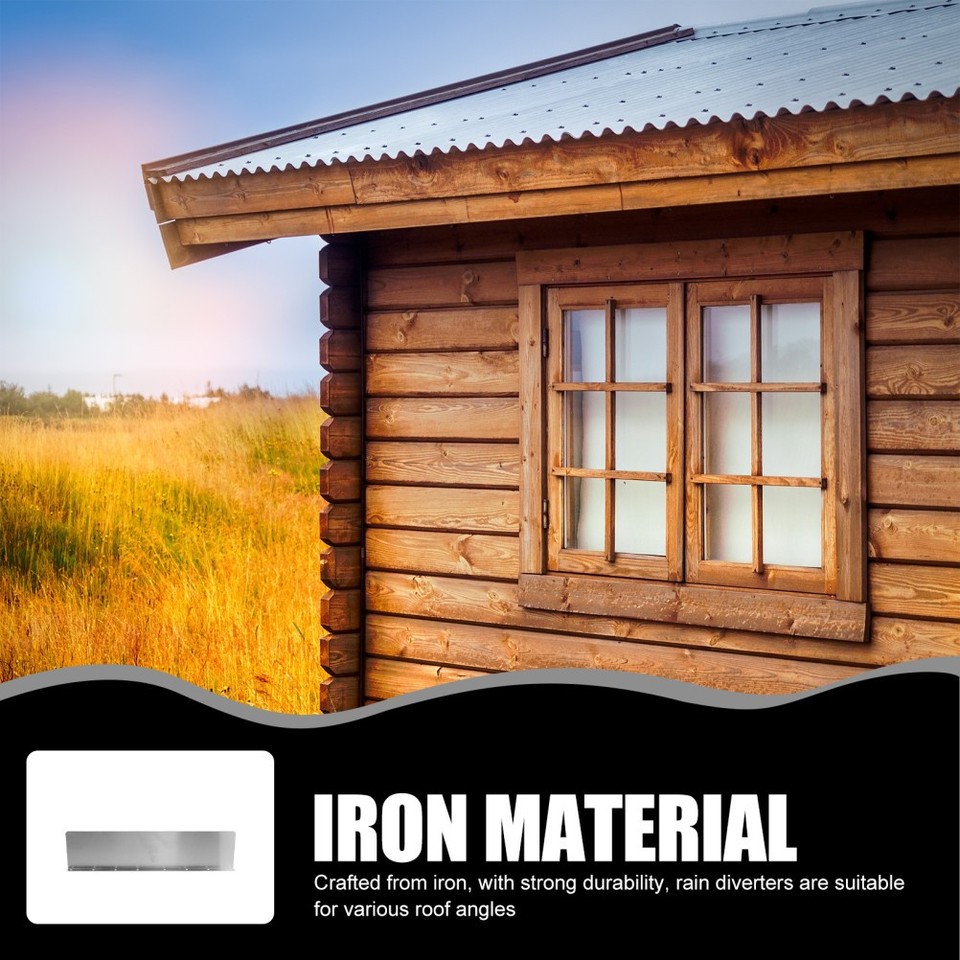 4 Pcs Roofing Gutter Guards Iron Rainwater Diverter Splash Guard Kit ...