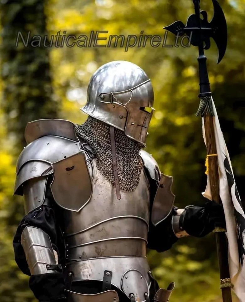 Medieval Barbuta Knight Full Suit of Armor – Crusader Cosplay Halloween ...