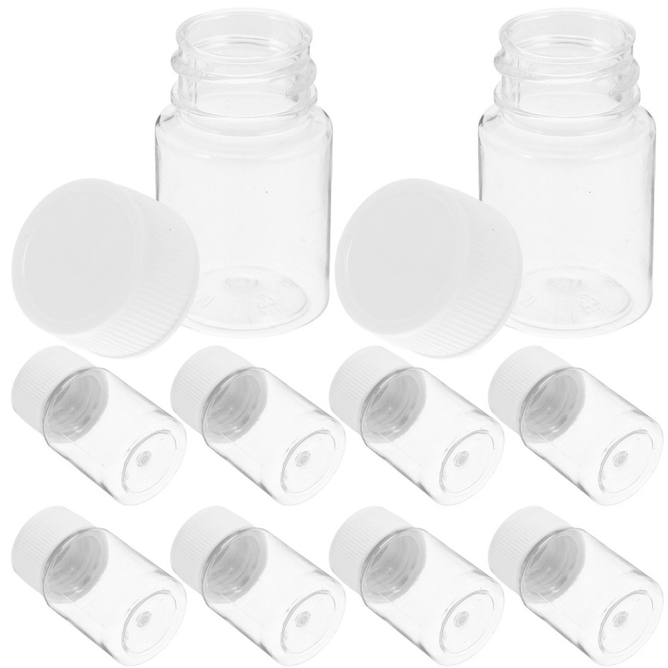 10 Pcs Plastic Bottle Sample Bottles Chemical Containers | eBay UK