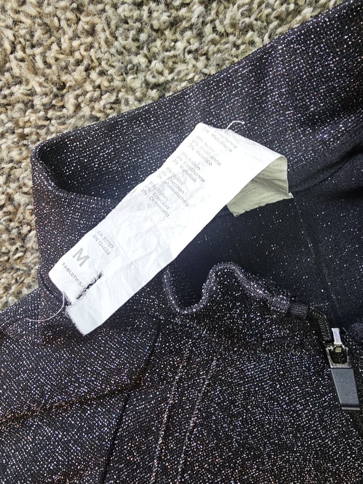 Fabletics Black Sparkle Set sz Medium | eBay