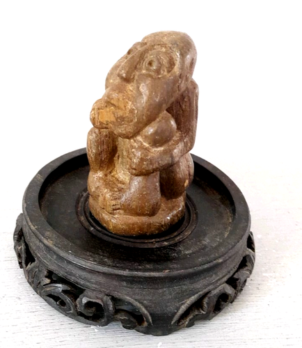 Antique Tribal Sierra Leone Mende Nomoli Figure Of Crouched Man | eBay UK