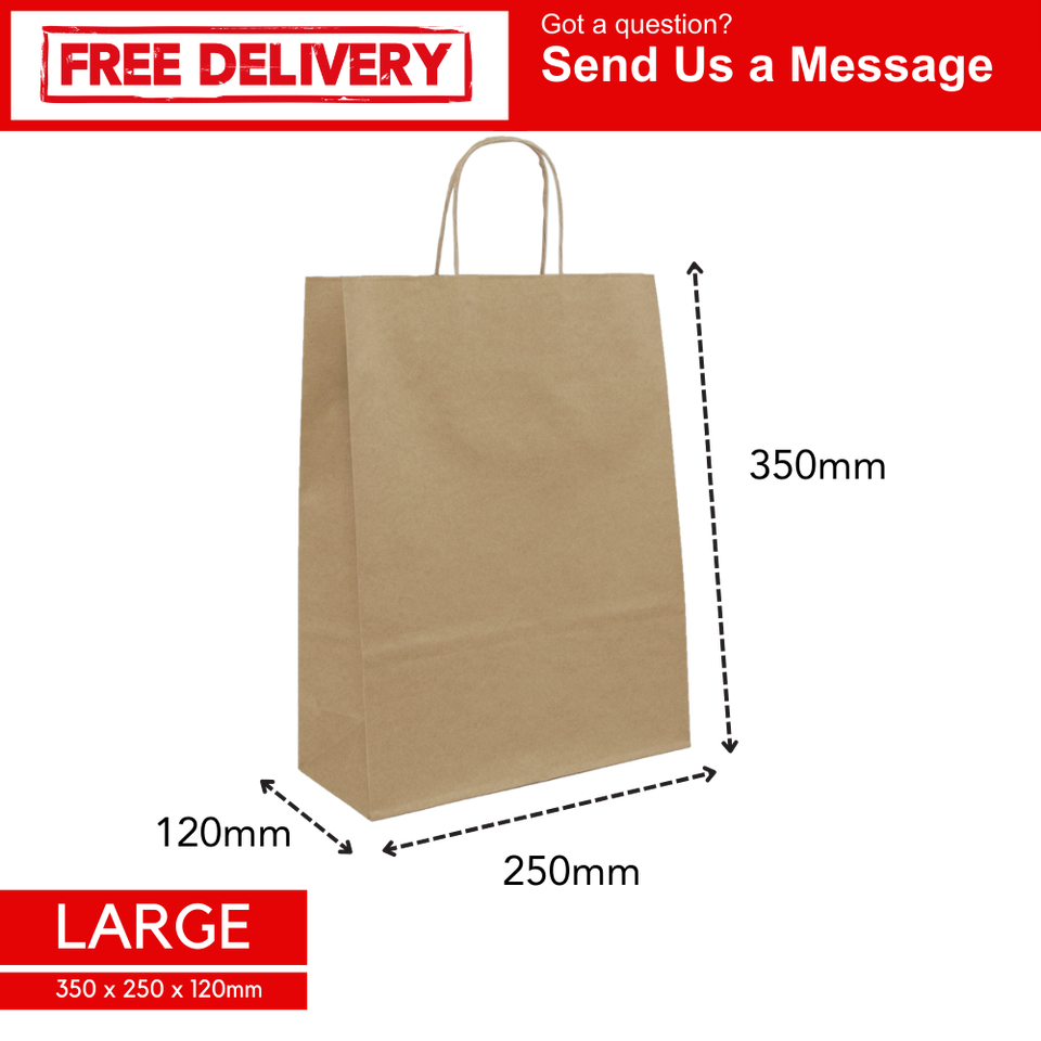 Brown Paper Bags With Handles Paper Party Bags Gift Twisted Handle ...