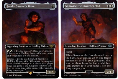 1x - Samwise the Stouthearted + Frodo, Sauron's Bane - FOIL BORDERLESS ...