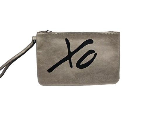 Banana Republic XO Metallic Gold Leather Wristlet Clutch Love Hugs ...