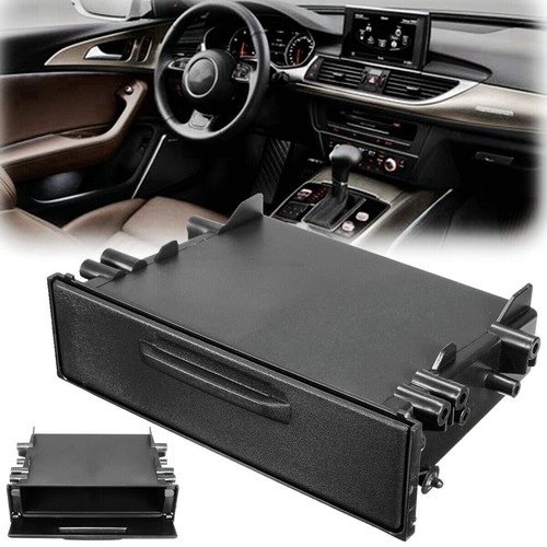 Black Car Radio Stereo Storage Double Single Din Dash Trim Kit Pocket ...