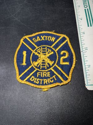 Vntg Obsolete Saxton Fire Department Patch New York State | eBay