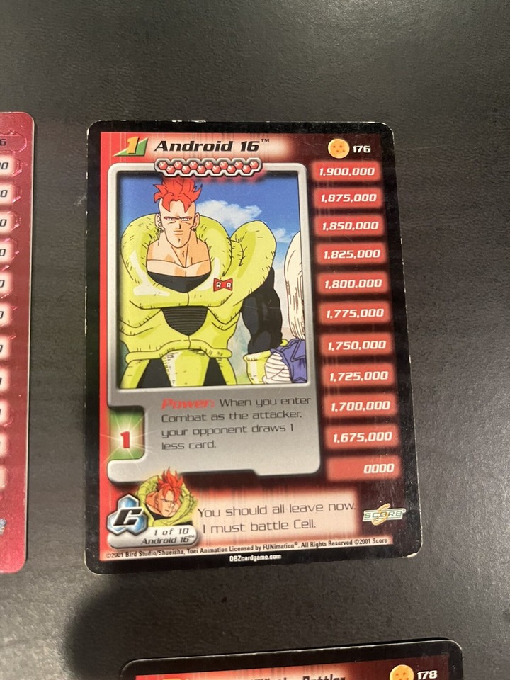 DBZ Dragon Ball Z CCG TCG Android 16 Level 1-3 + HT Unlimited Cell Saga ...