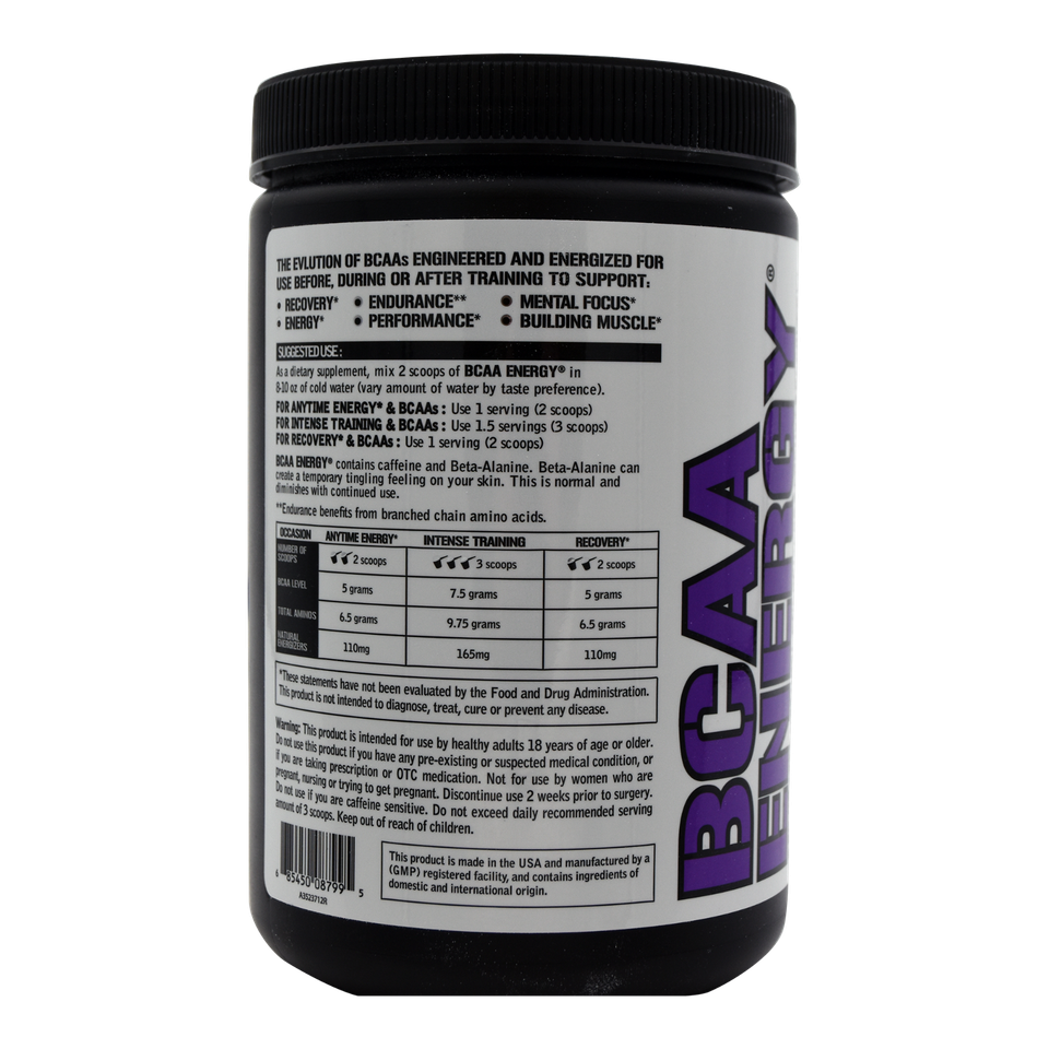EVL BCAA Energy Pre Workout, Performance Enhancer w/ 5g of Amino Acids ...