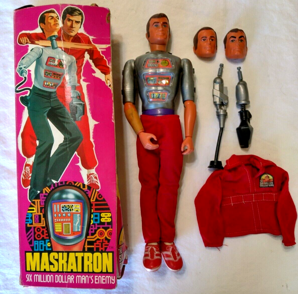 Vintage MASKATRON 1976 Kenner Six Million Dollar Man 12" Action Figure ...