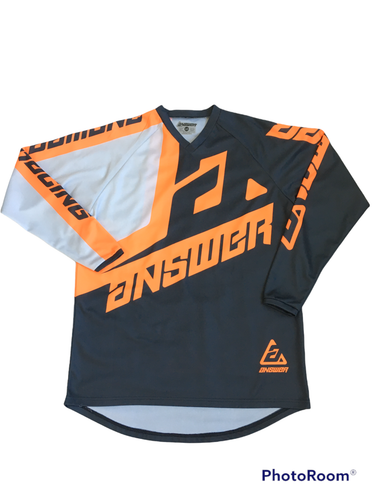 Answer Racing Motocross Jersey Front & Back Graphics Sz Large L/S MINT ...