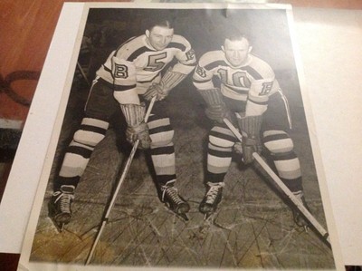 DIT CLAPPER 1945 BOSTON BRUINS NHL HOCKEY PHOTO BILL COWLEY OLYMPICS ...