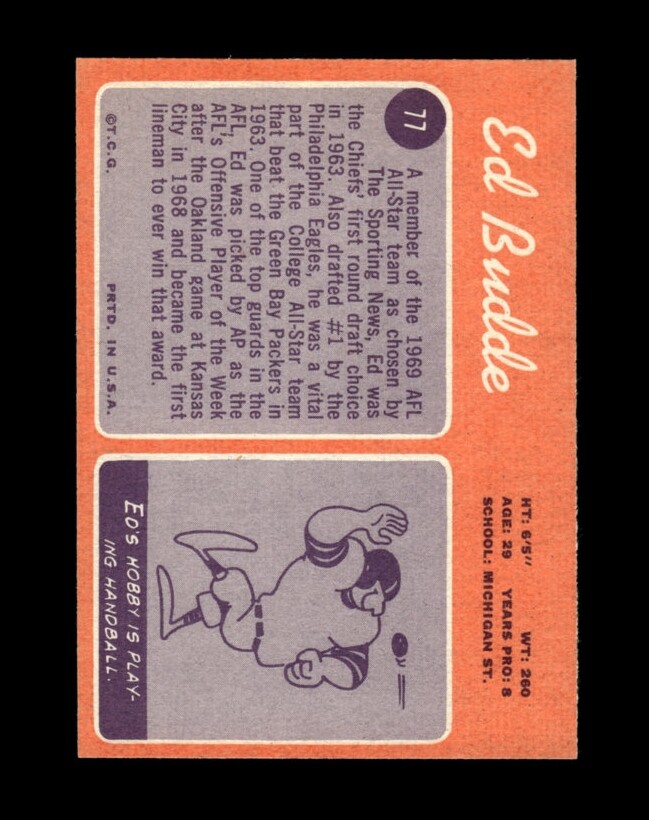 1970 Topps Set-Break # 77 Ed Budde NM-MT OR BETTER *GMCARDS* | eBay