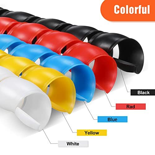 49 Ft 10 Mm Dog And Cat Cord Protector Spiral Cable Wire Protector ...