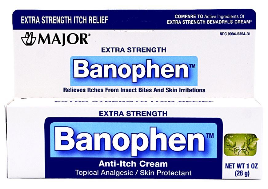 Major Extra Strength Banophen Anti-Itch Cream - 1 oz | Benadryl Cream ...