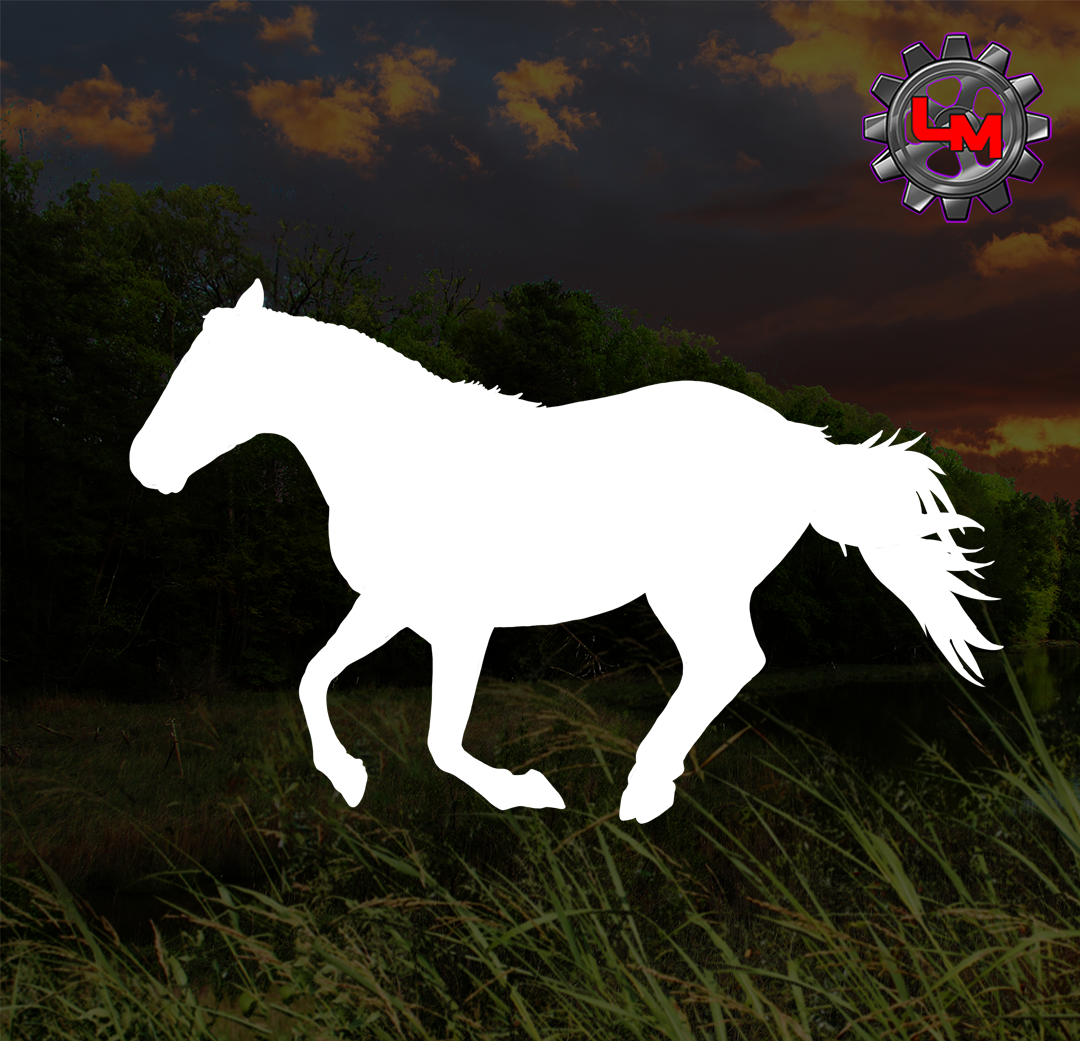 Running Horse Decal Vinyl Decal Sticker, For Car SUV Truck Laptop ...