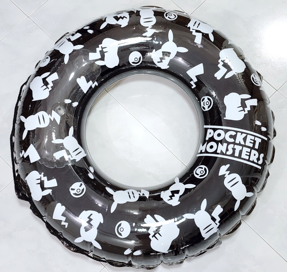 Pokemon Black and White Pikachu Translucent Inflatable Swimming Ring ...