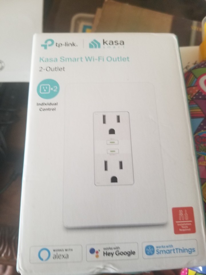 TP-Link Kasa Smart KP200 Kasa Smart Plug In-Wall Smart Home Wi-Fi ...