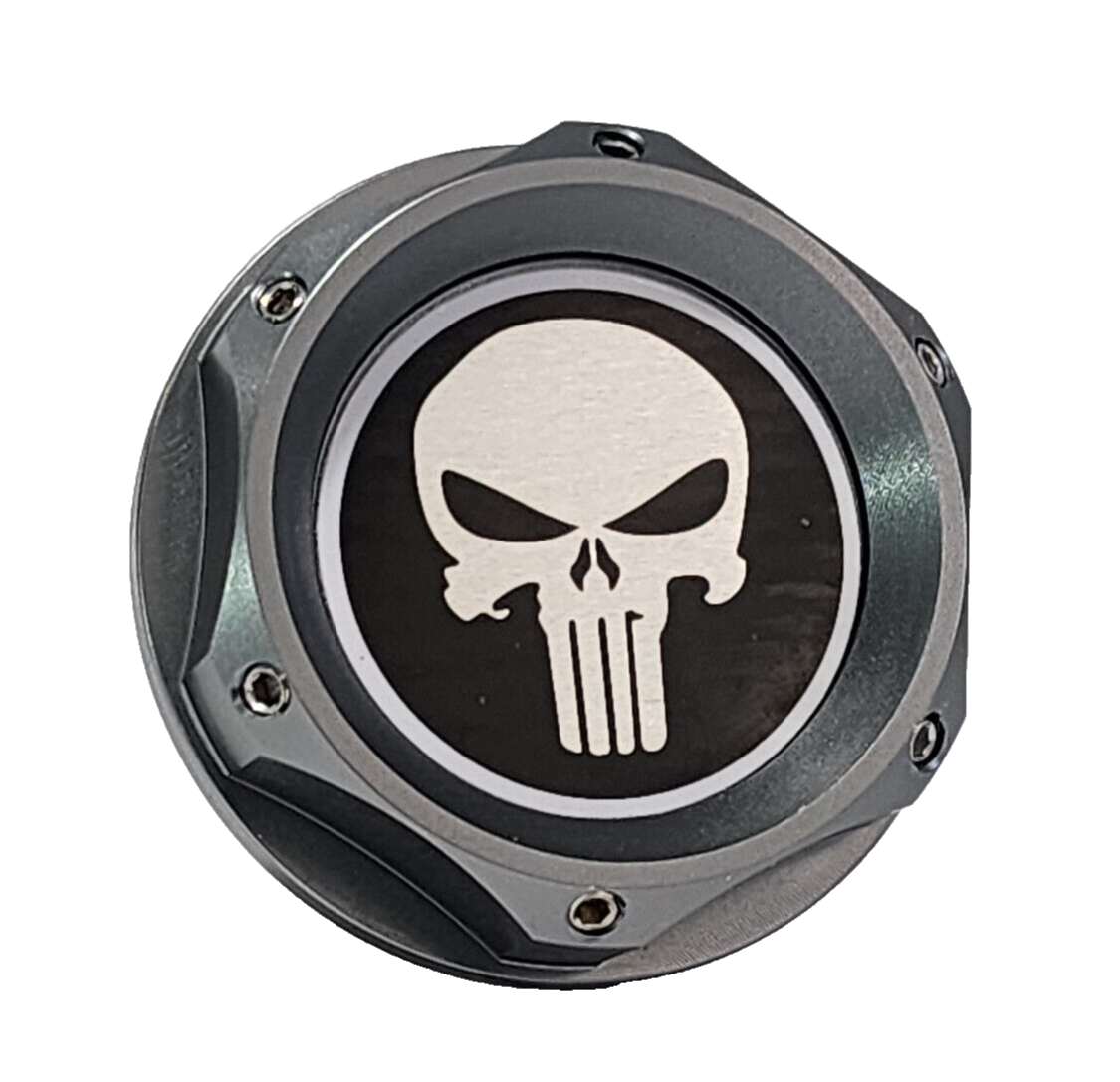 GUNMETAL THE PUNISHER ENGINE OIL CAP FOR 08-15 MITSUBISHI LANCER EVO X ...