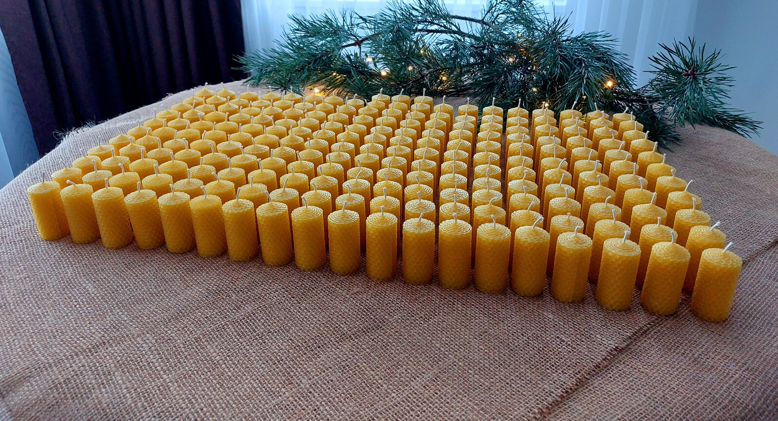 212 pcs Bees Wax Candles Bulk Pack 100 % Pure Beeswax Pillar Candles ...