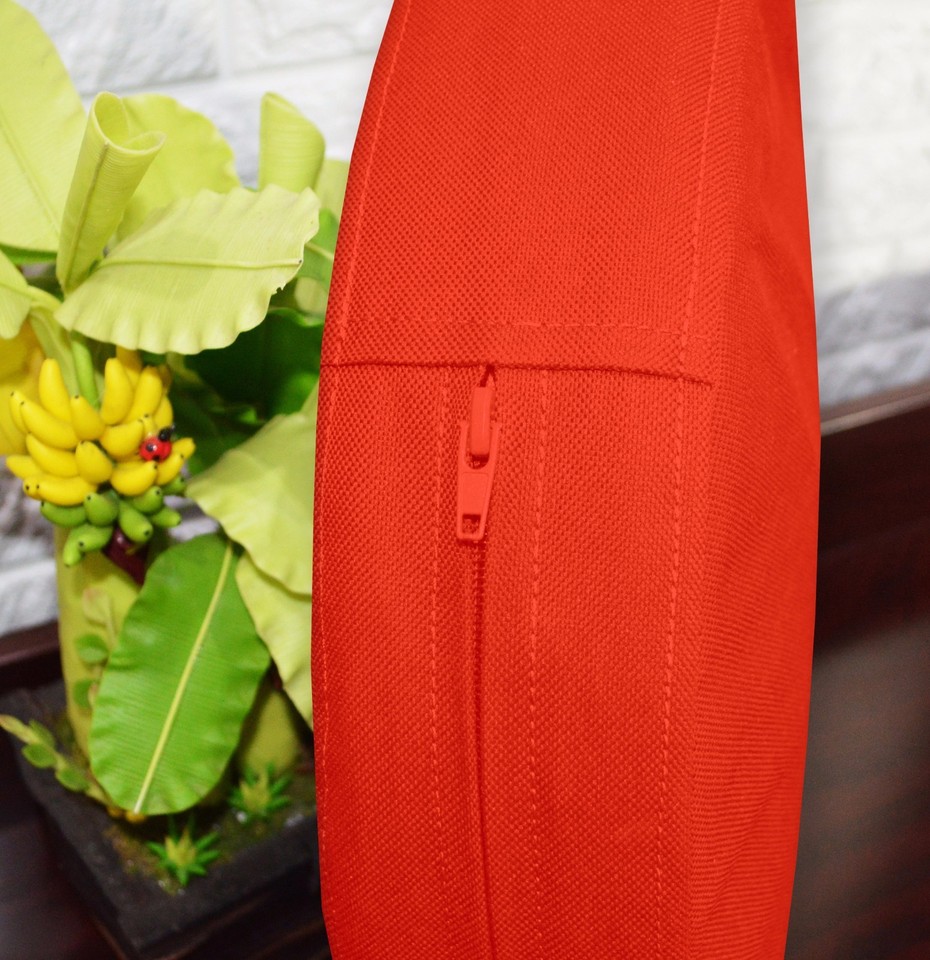 PL19r Bright Orange Water Proof Outdoor Box Round Shape Cushion Cover ...