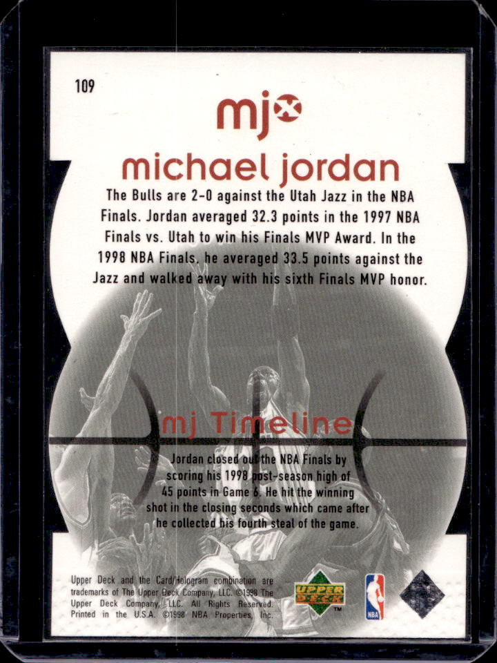 1998-99 Upper Deck Michael Jordan MJX MJ Timeline Timepieces #2260/2300 ...