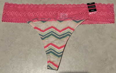 Beautiful JB Pink Thong/G-String Sexy Panties Mesh colorful Design Sz ...