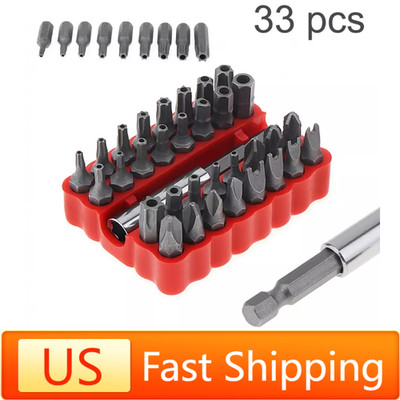 33 Torx Tri Wing Screwdriver Bit Set Tamper Proof Security Torq Hex Star Spanner | eBay